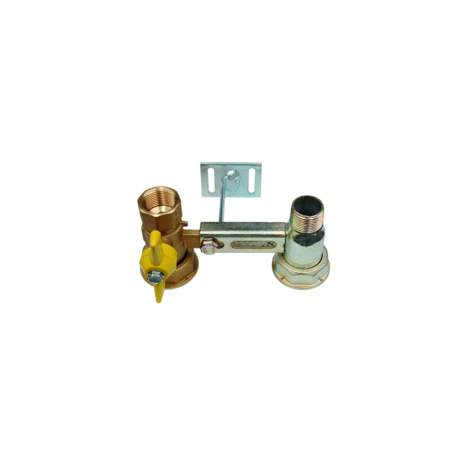 Tecnogas - Gas Meter Bracket with Tap and Pressure Socket