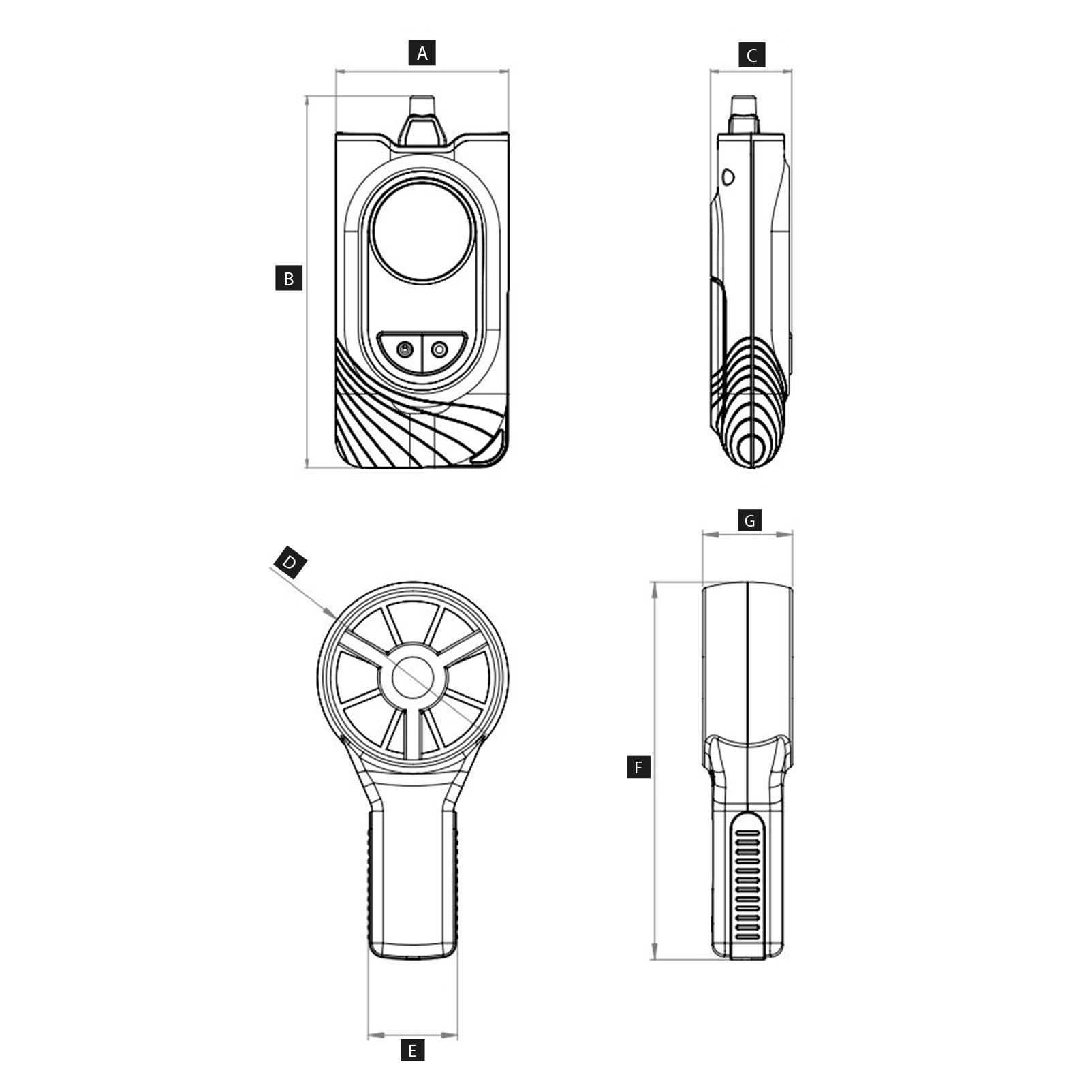 Tecnogas - Vane Thermo-anemometer with fan probe
