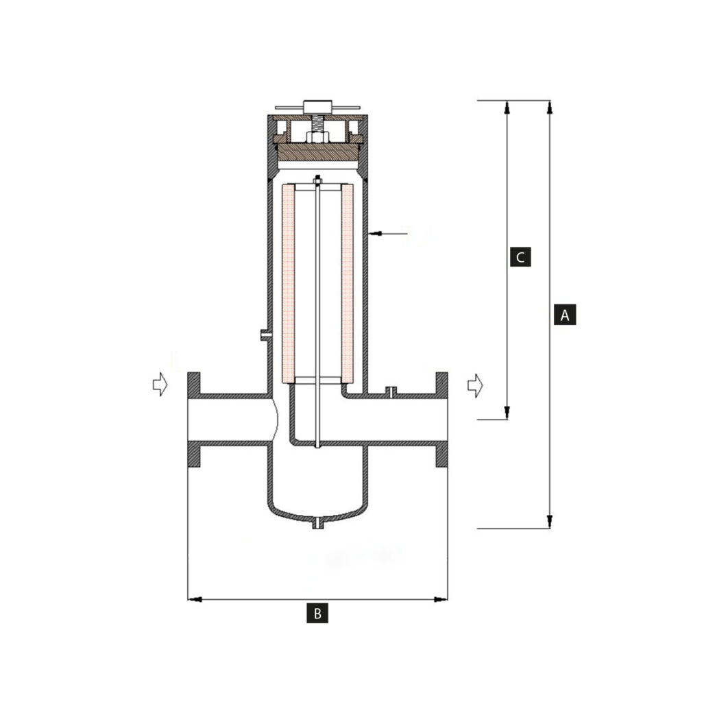 Tecnogas - PN 40 - ANSI 300 Flanged Filter for Methane Gas