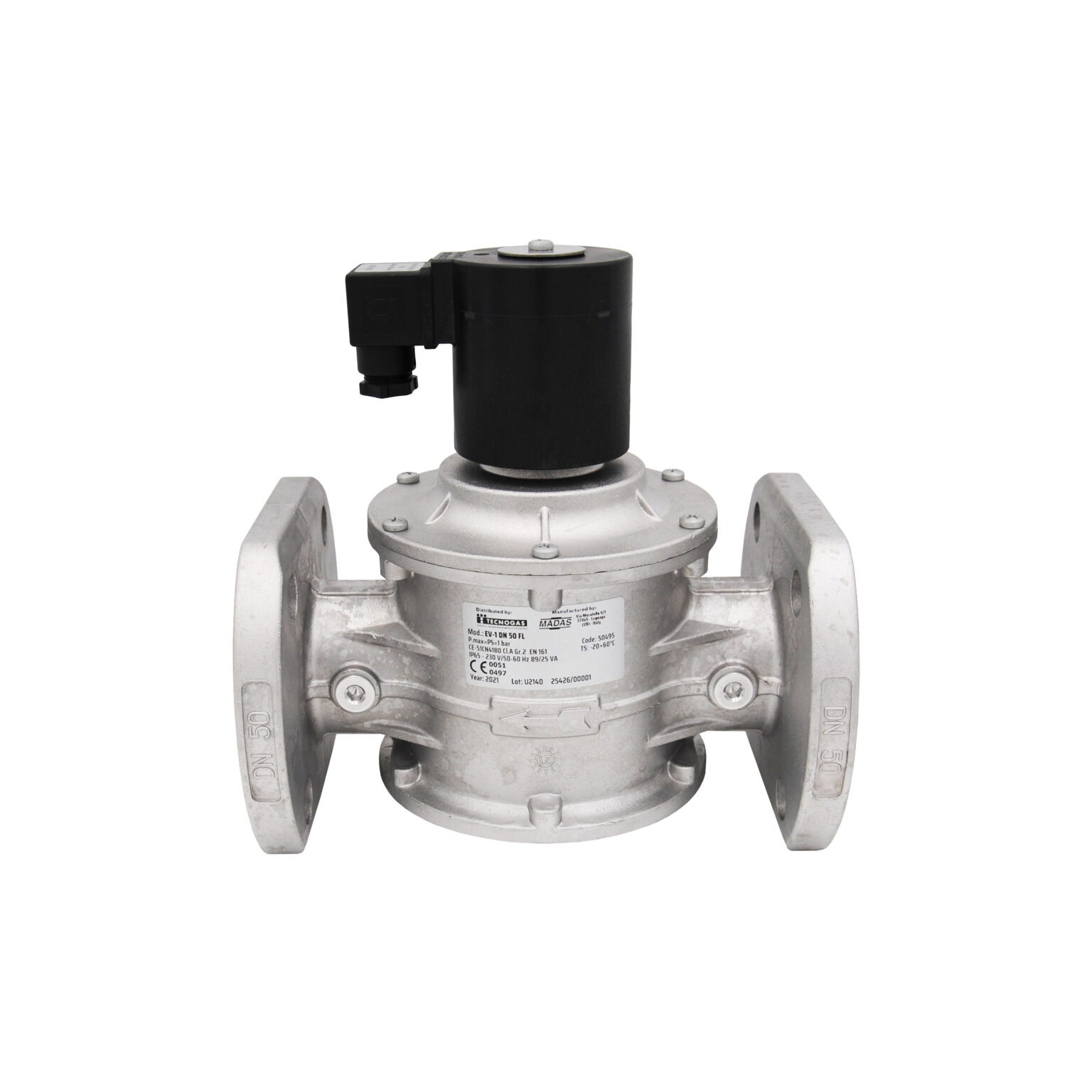 Tecnogas - Automatic Threaded and Flanged Solenoid Valves for Gas EV1 Type